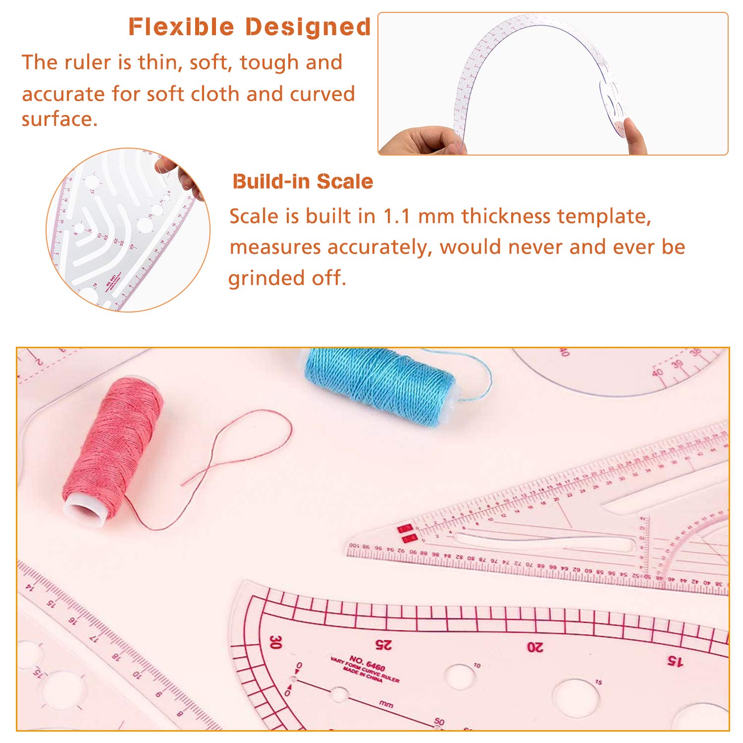 Doris 7 Piece Sewing Ruler Ta...B08XQ82GPS | Encarguelo.com