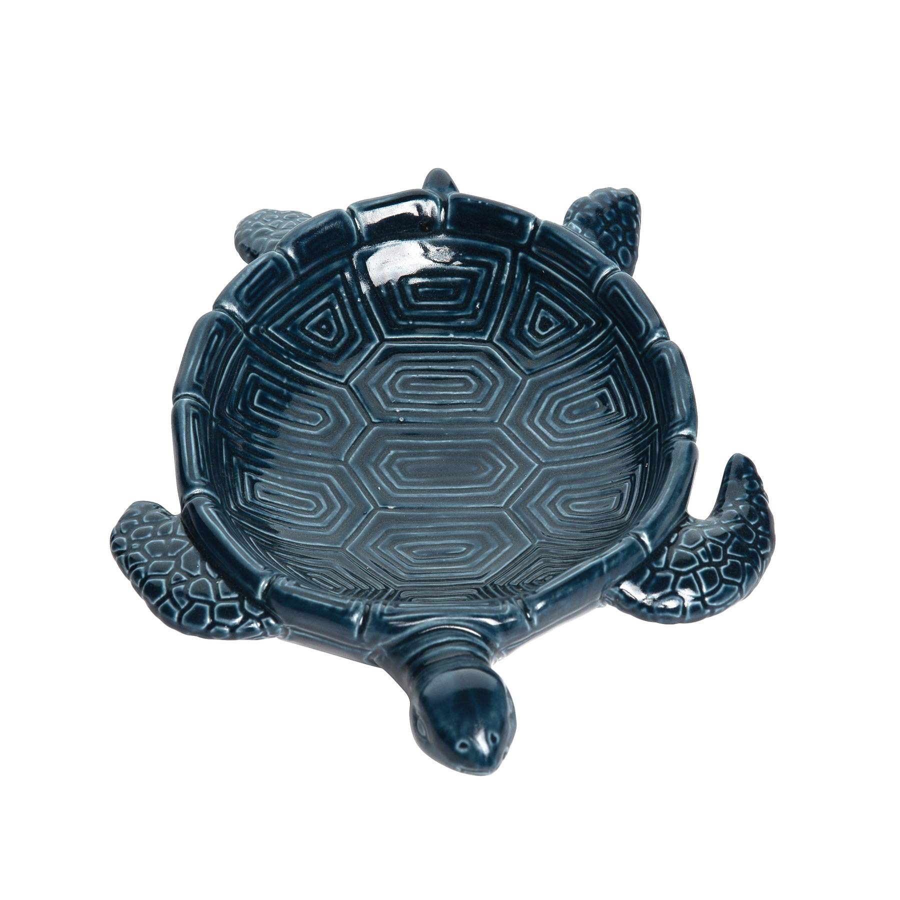 Amazon.com | Beachcombers Turtle Dish Blue: Serving Trays
