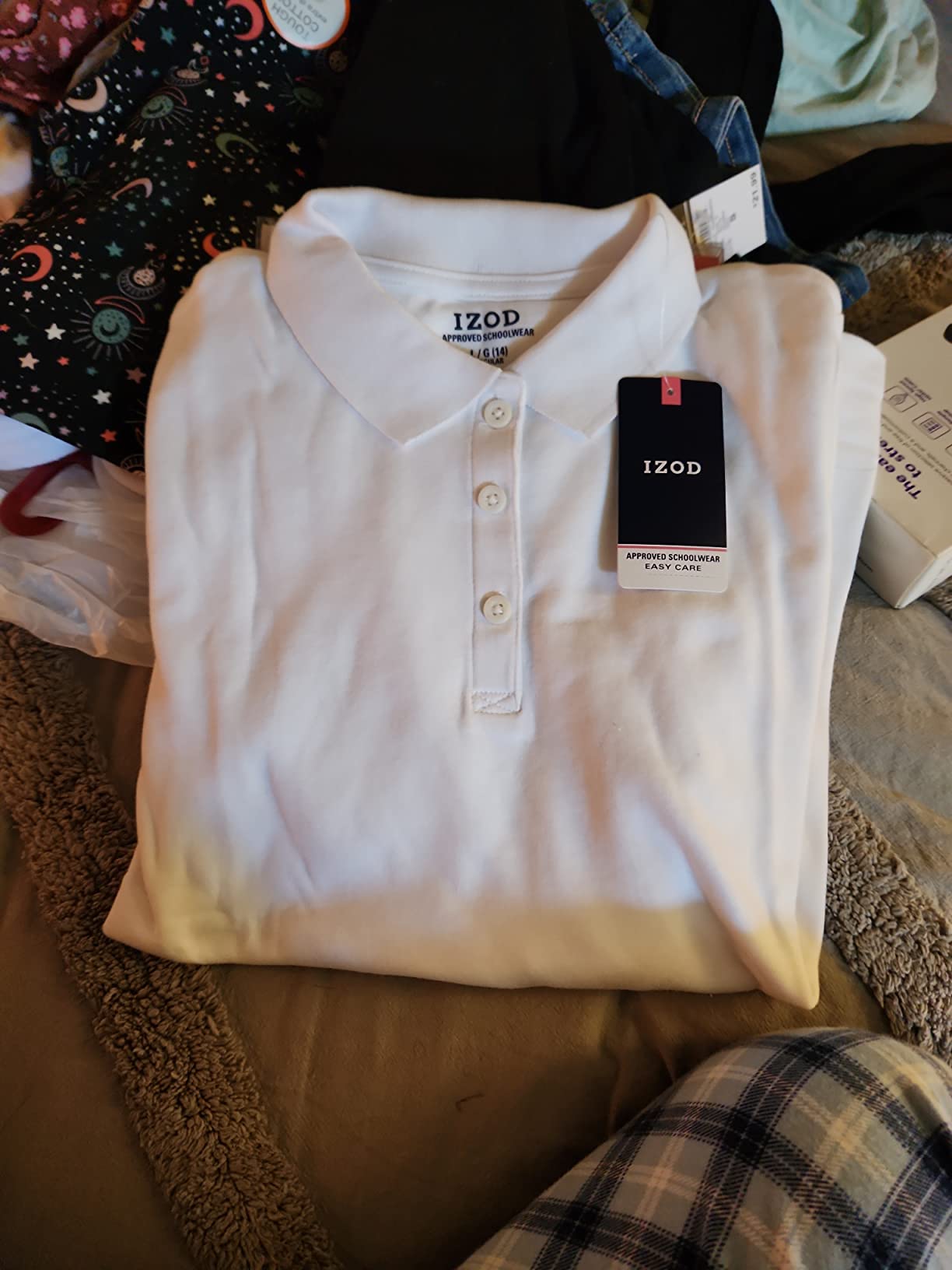 $3/mo - Finance IZOD Girls' School Uniform Adaptive Long Sleeve Polo ...