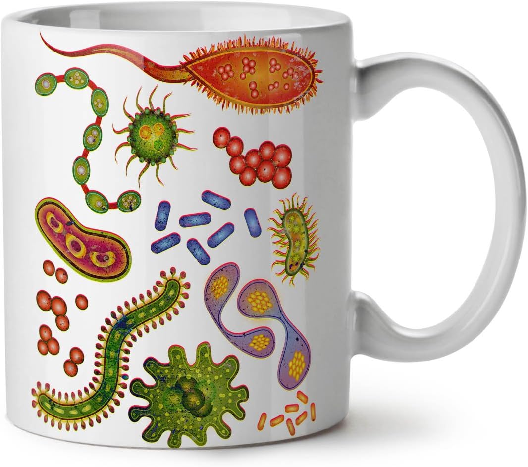 Amazon.com: Wellcoda Bacteria Underworld Ceramic Mug, Germ Cup - Large ...