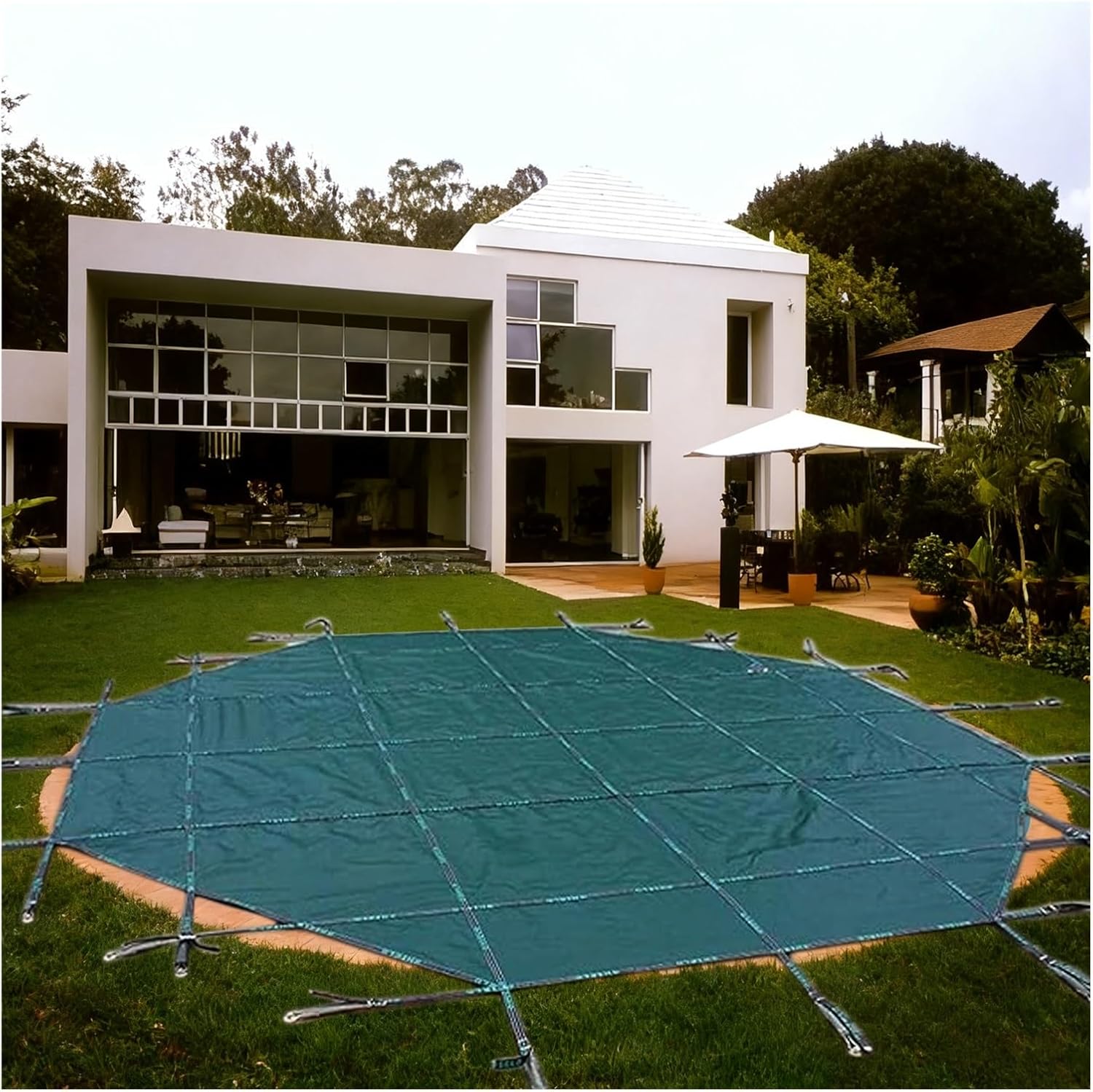Safety Pool Covers for Inground Pools, Customizable Outdoor Swimming ...