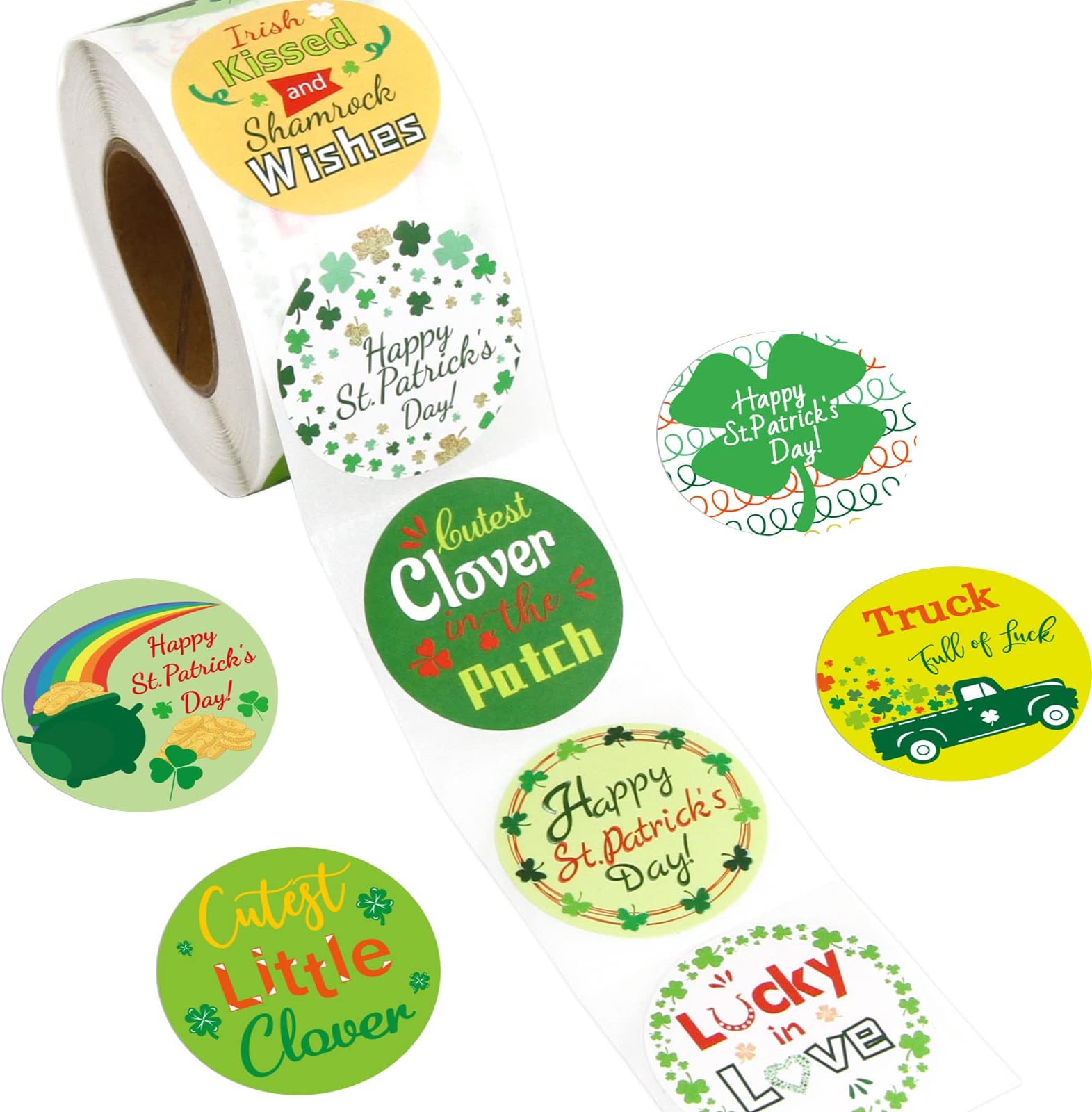 Amazon.com: St. Patrick's Day Sticker Shamrock Party Decorations 200Pcs ...