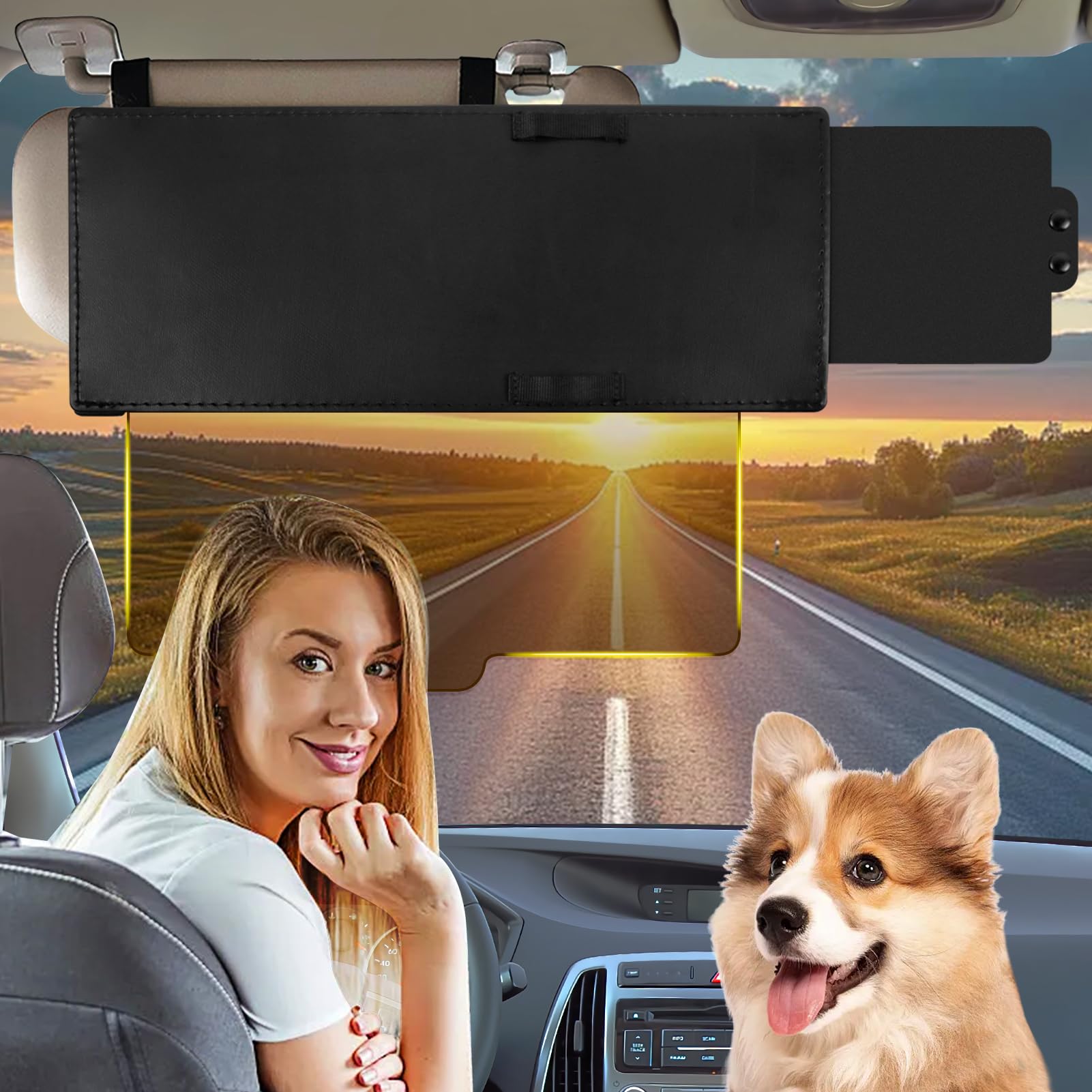 Amazon.com: Car Visor Extender Polarized Sun Visor Multifunctional ...