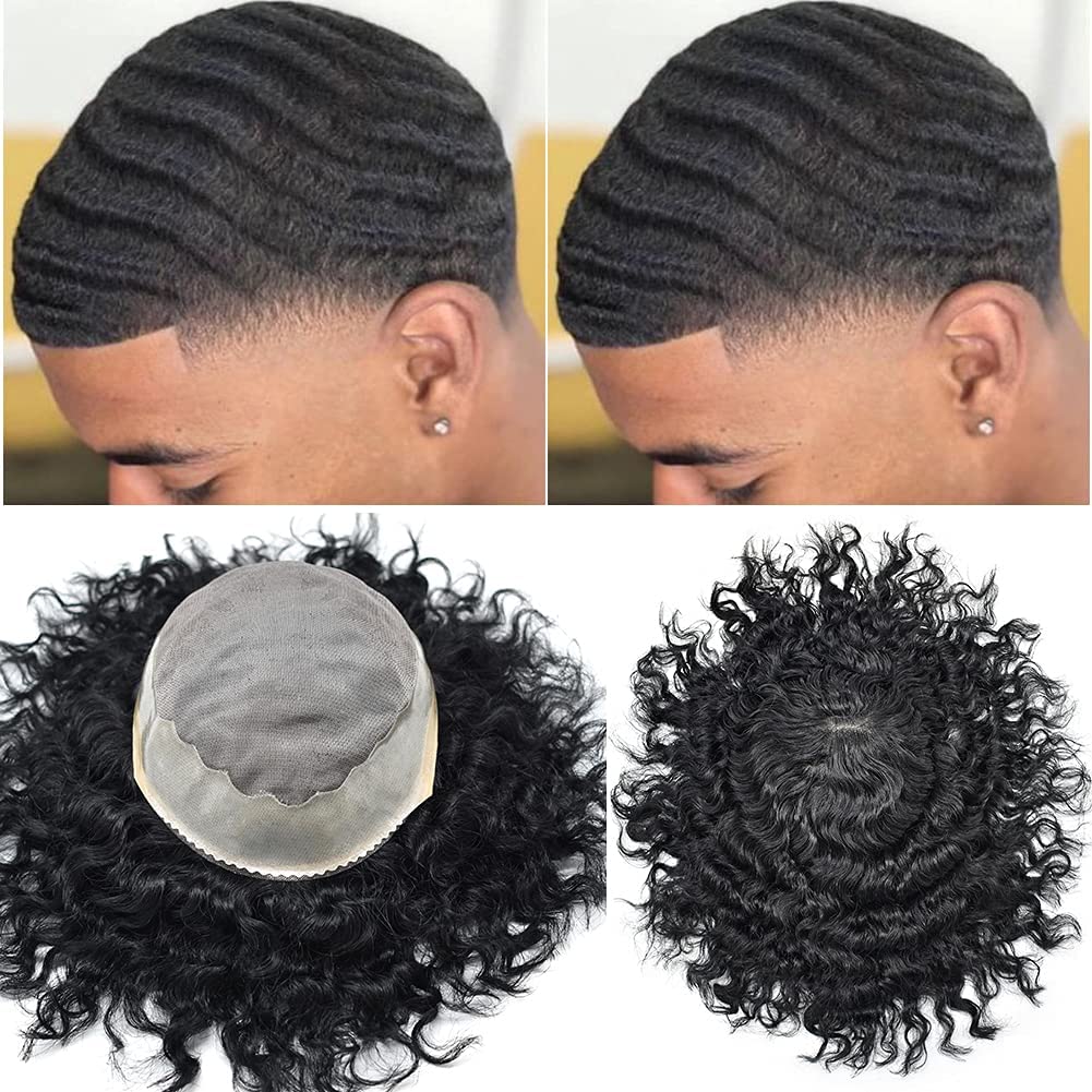 Amazon.com : Men Weave Hair Toupee For Black Men Curly Wigs Brazilian ...