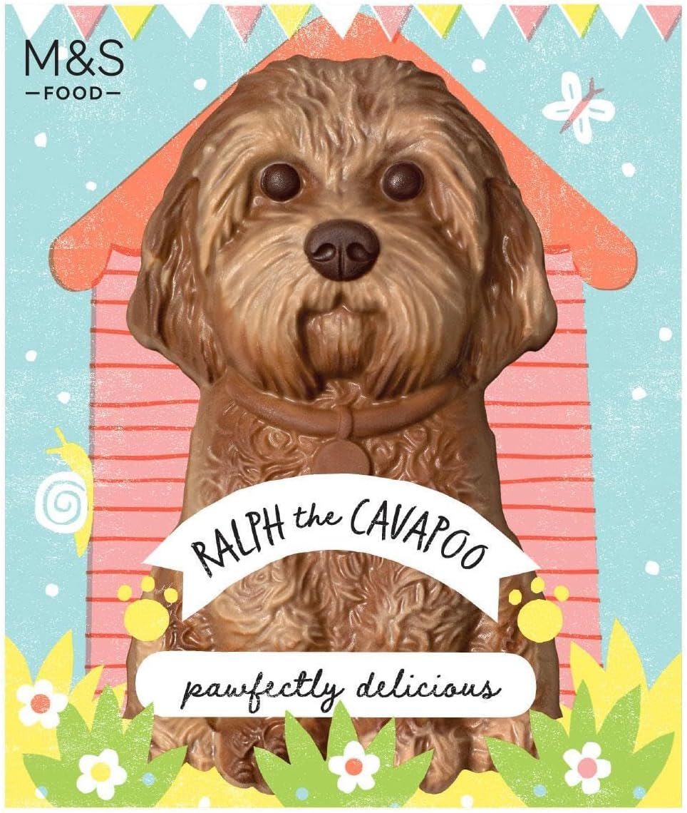 M&S Ralph the Cavapoo Milk Chocolate Easter Egg, 155g, Dog-Shaped ...