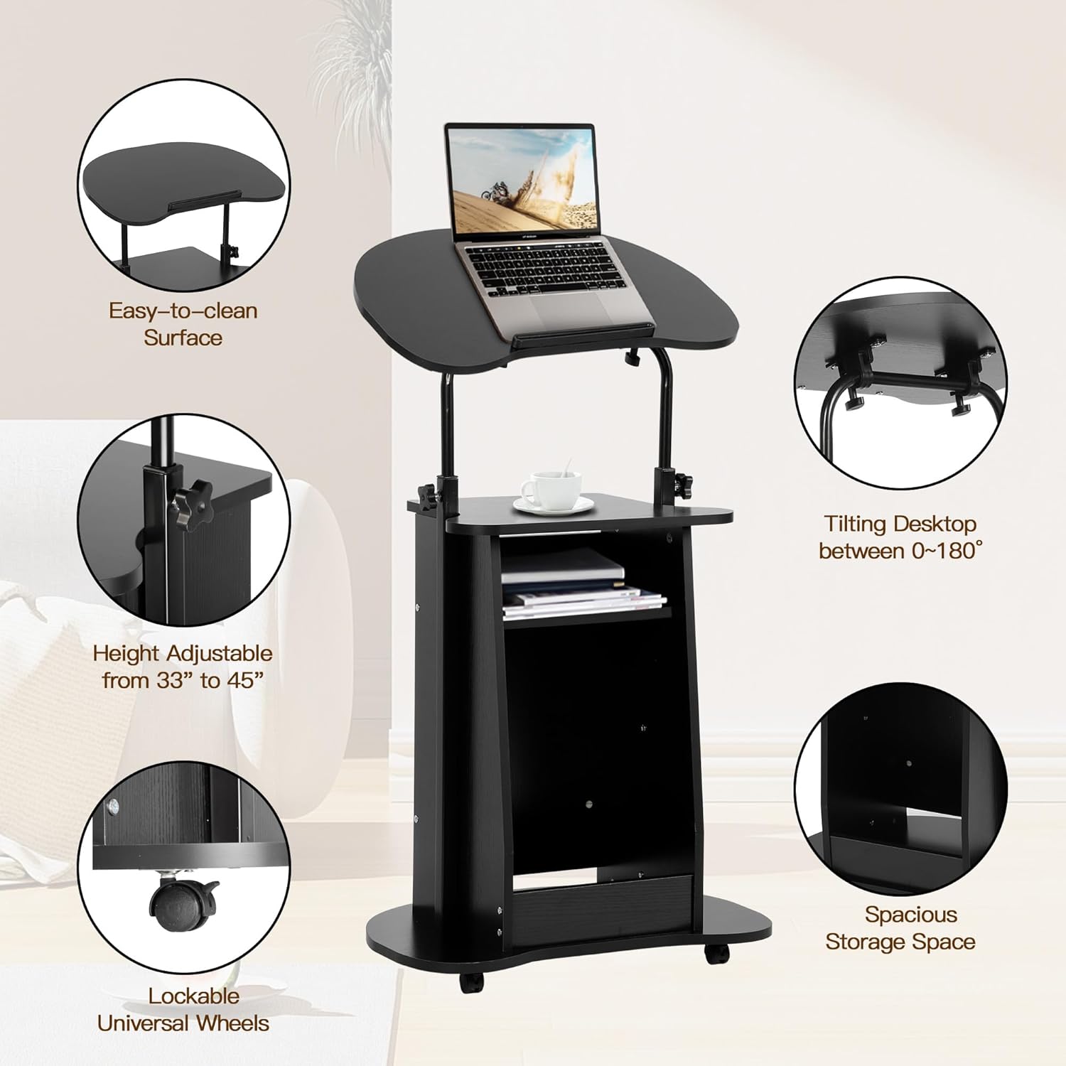 Mobile Lectern Podium Stand Height Adjustable Philippines | Ubuy