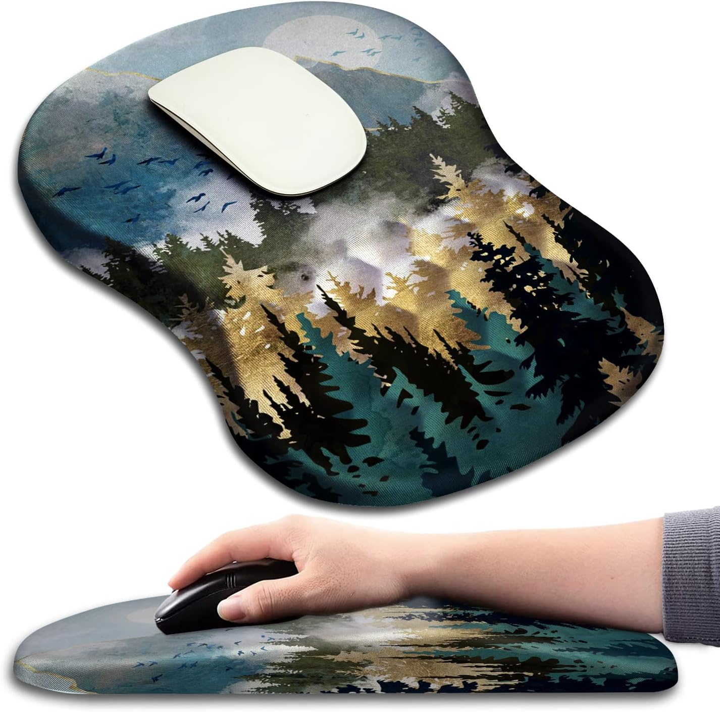 Amazon.com: Ergonomic Mouse Pad with Wrist Rest Support, Massage Design ...