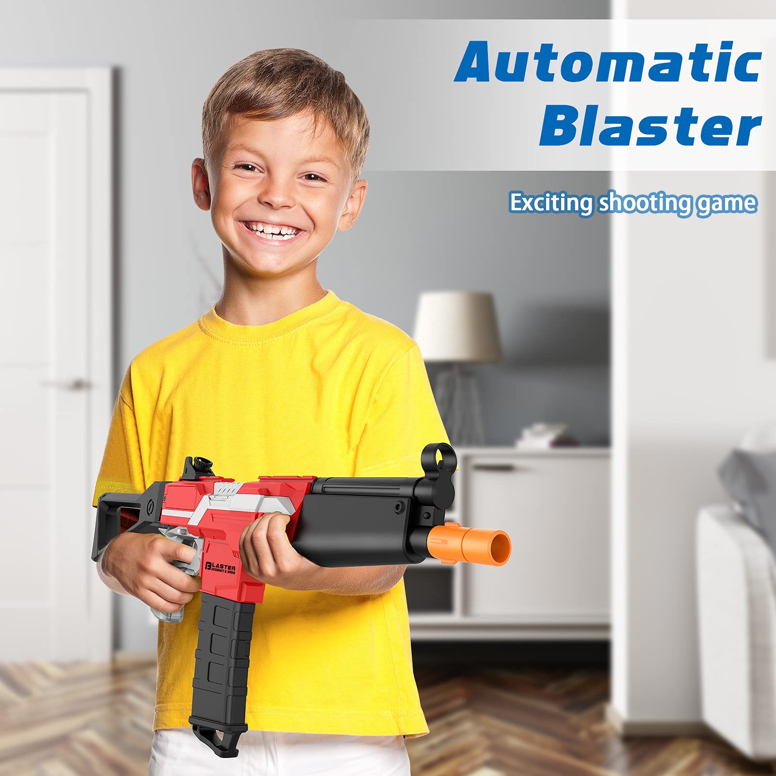 Buy Automatic Machine Toy Gun for Nerf-Guns Foam Blasters - Toys for 6 ...