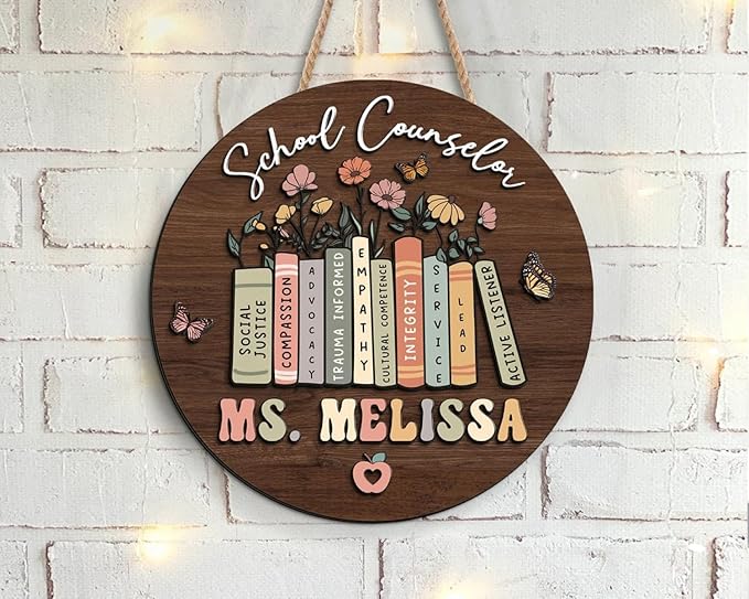 Amazon.com: Custom School Counselor Office Sign Mental Health Door Sign ...