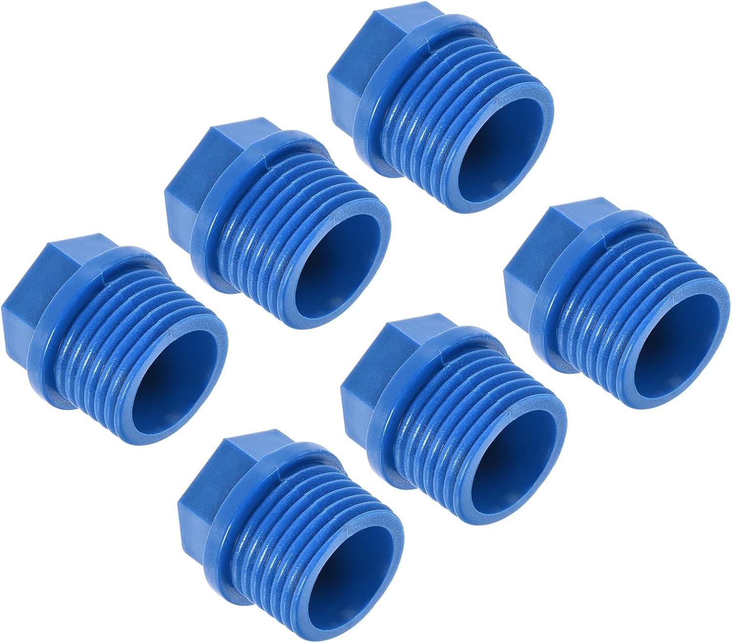 M METERXITY 5 Pack Pipe Plug Fitting - PVC Hex End Cap Connector Plug ...