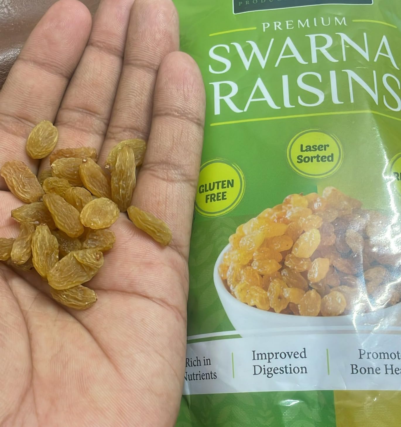 Swarna Raisins 100% Pure Premium Golden Raisins 500gms|Laser Sorted ...