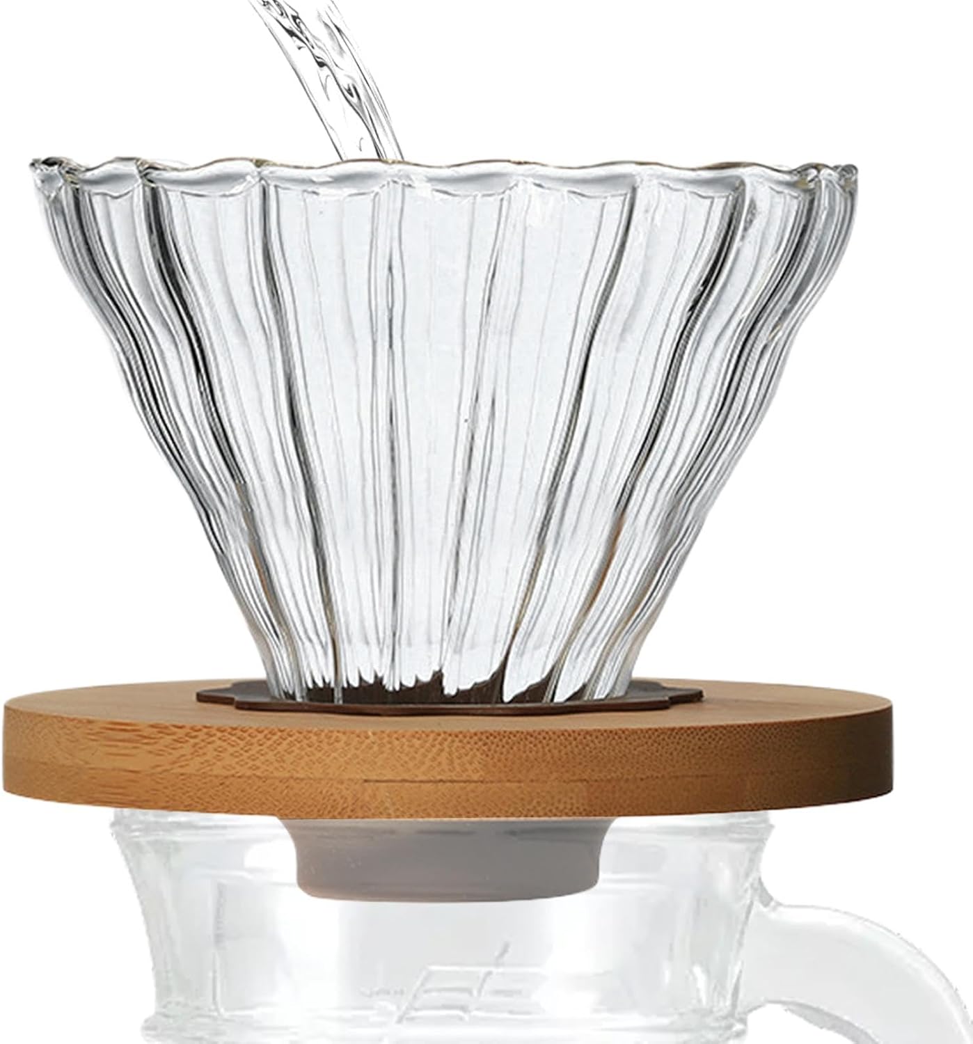 Arrovarp Glass Pour Over Coffee Dripper | Clear Glass Pour Over Coffee ...