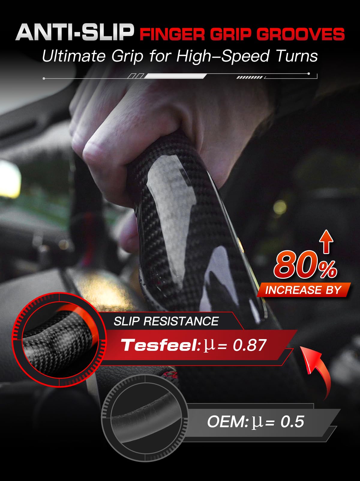 Snapklik.com : Tesfeel Carbon Fiber Steering Wheel For Ram 1500 ...