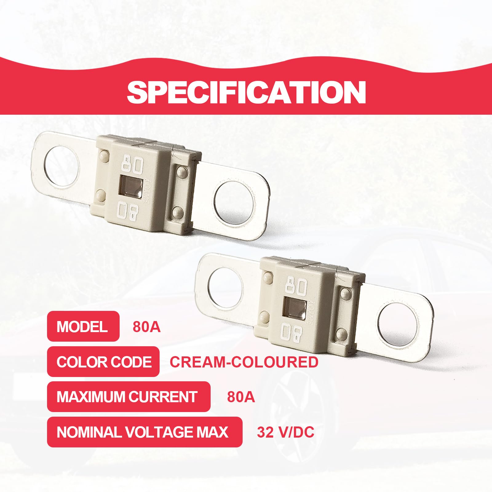 Snapklik.com : AMI Pack Of 3 Midi Fuse, 80 Amp High Current, Bolt-on ...