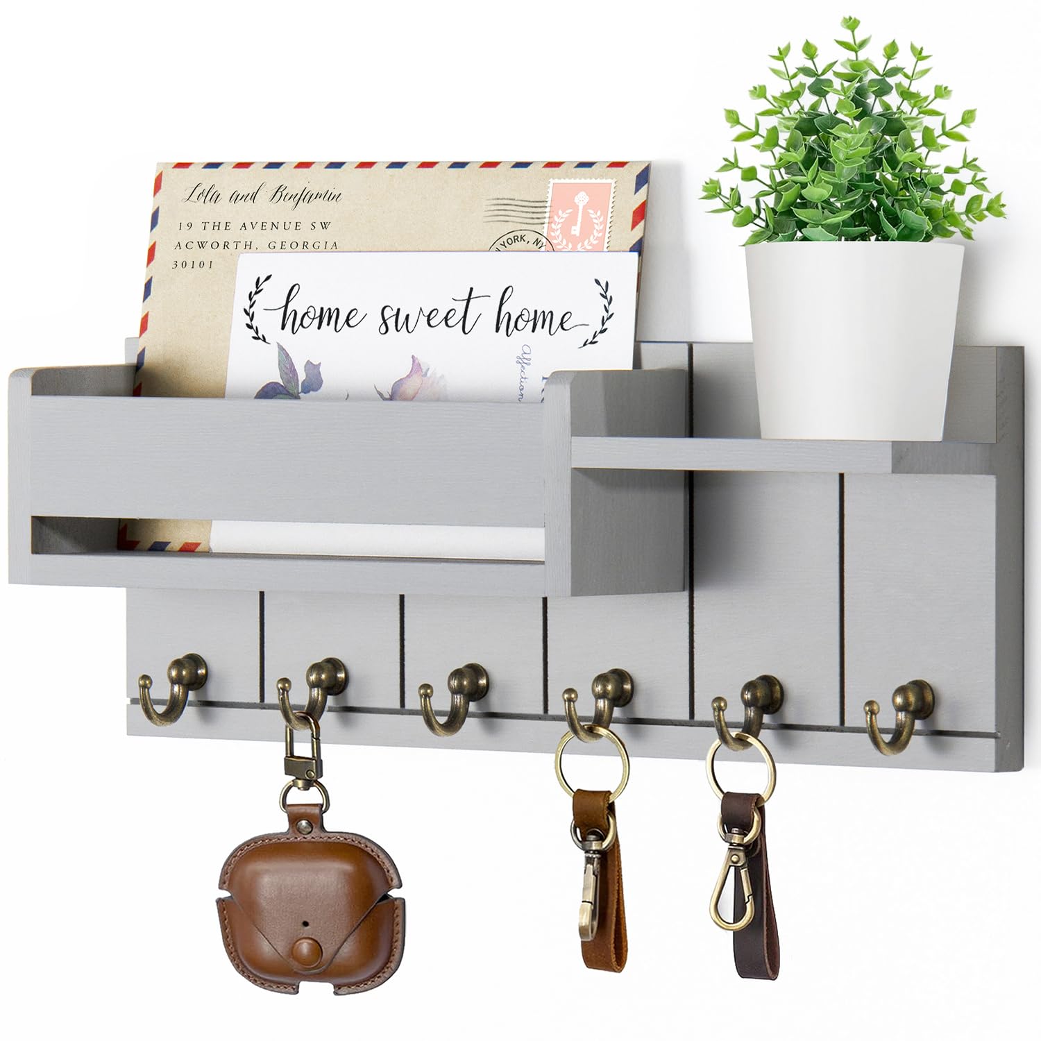 Amazon.com: RelaxScene Key Holder Wall Mount - Decorative Key Rack and ...