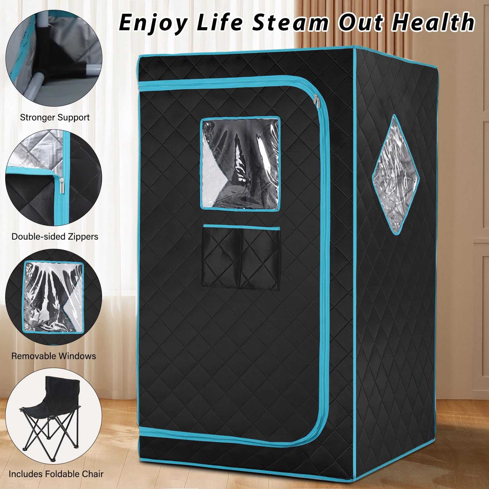 Snapklik.com : iDOTODO Full Size Portable Steam Saunas For Home Spa ...