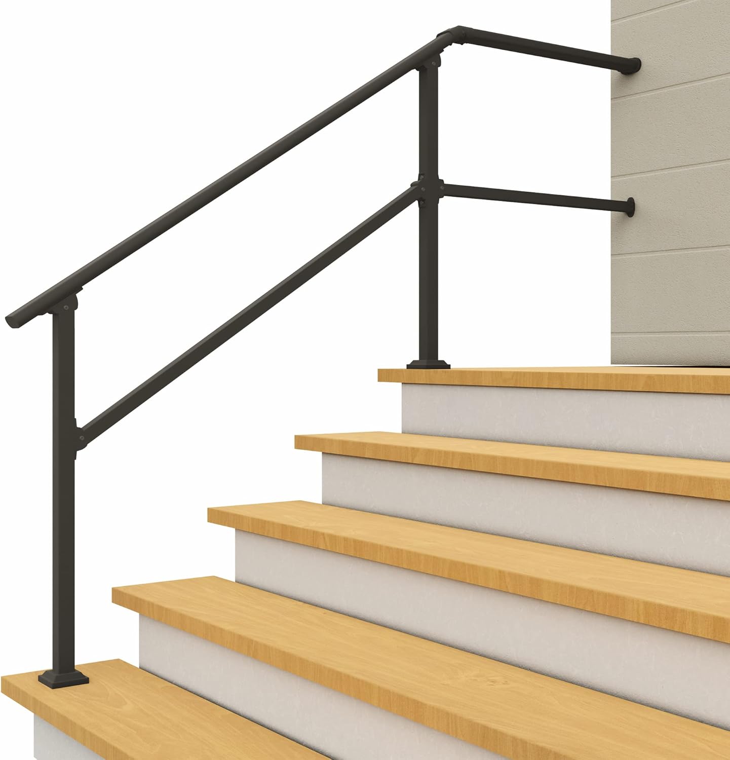 CHR 5 Steps Outdoor Hand Rails for Steps and Extension for Post to Wall ...