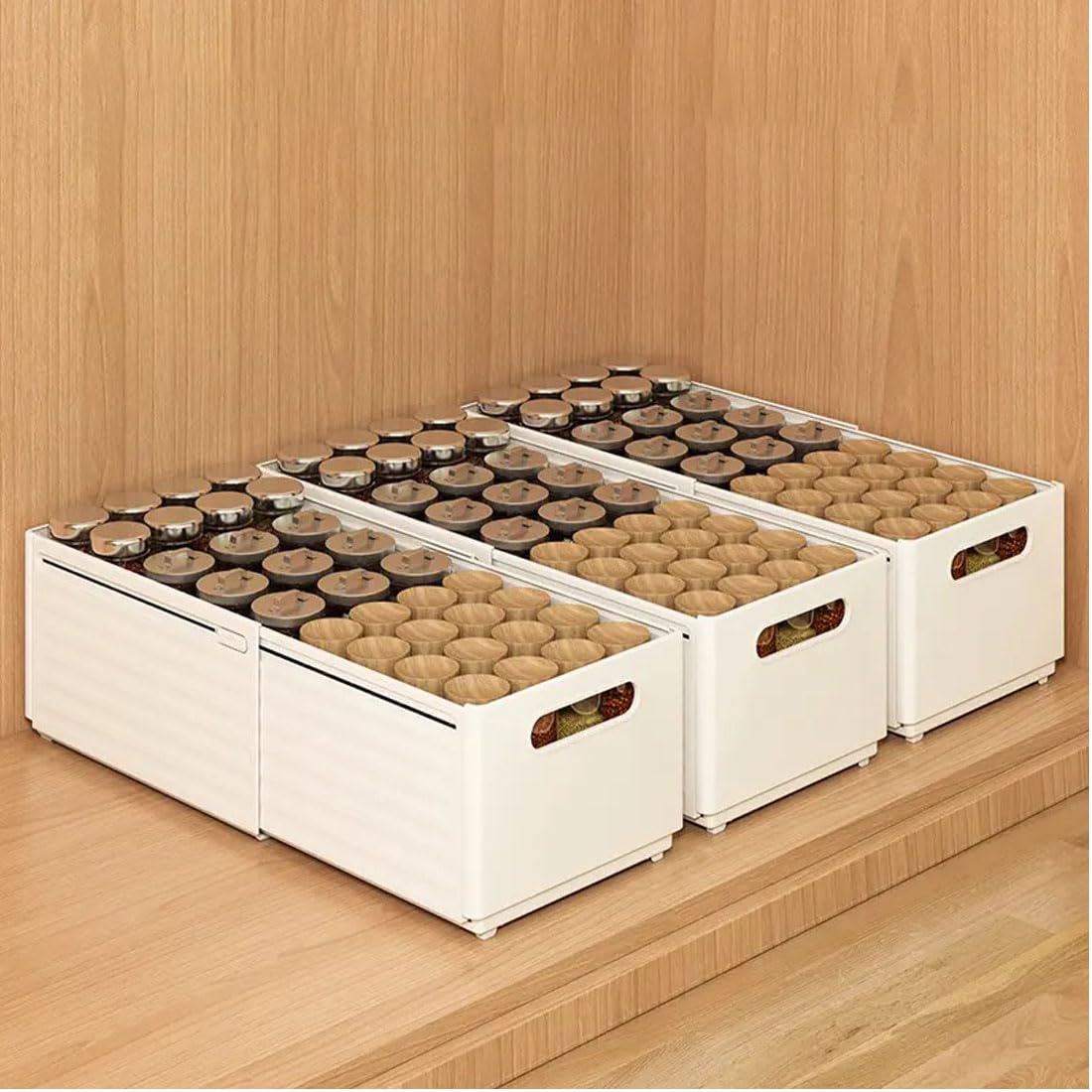 VIDISA Stackable Foldable Slider Kitchen Storage Box, Multifunctional ...