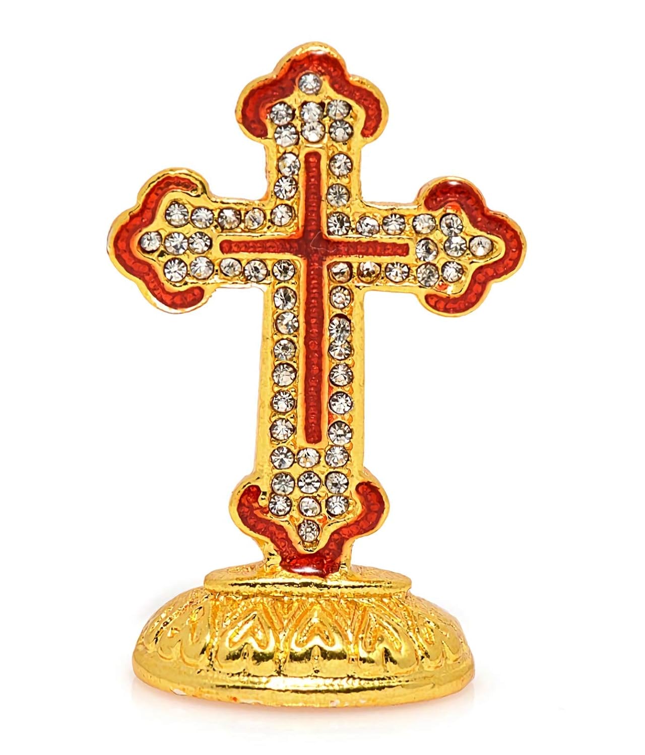 Relicon Christian Jesus Christ Holy Cross Idol (R-22) Red Gold Metal ...