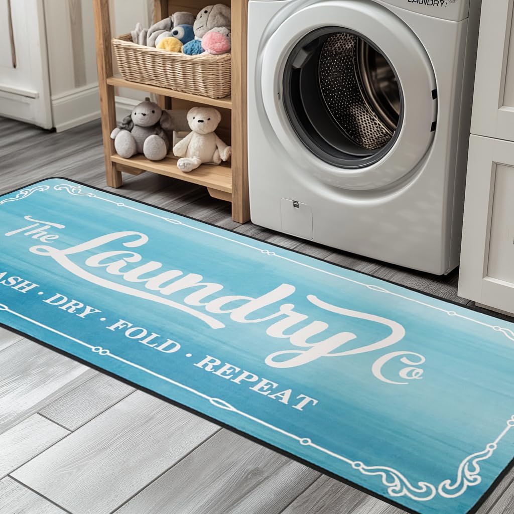 Amazon.com: Siyulala Laundry Room Rug Runner 20"X49" TPR Non Slip ...