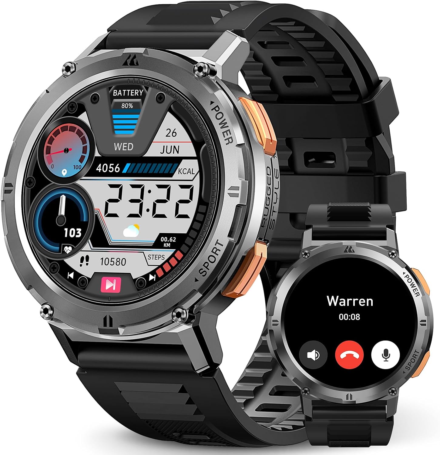 KOSPET Smart Watch, 60 Days Long Battery Life, 50M Waterproof, Military ...