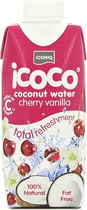 Icoco Coconut Water Cherry Vanilla 330ml (Pack of 8) : Amazon.co.uk ...