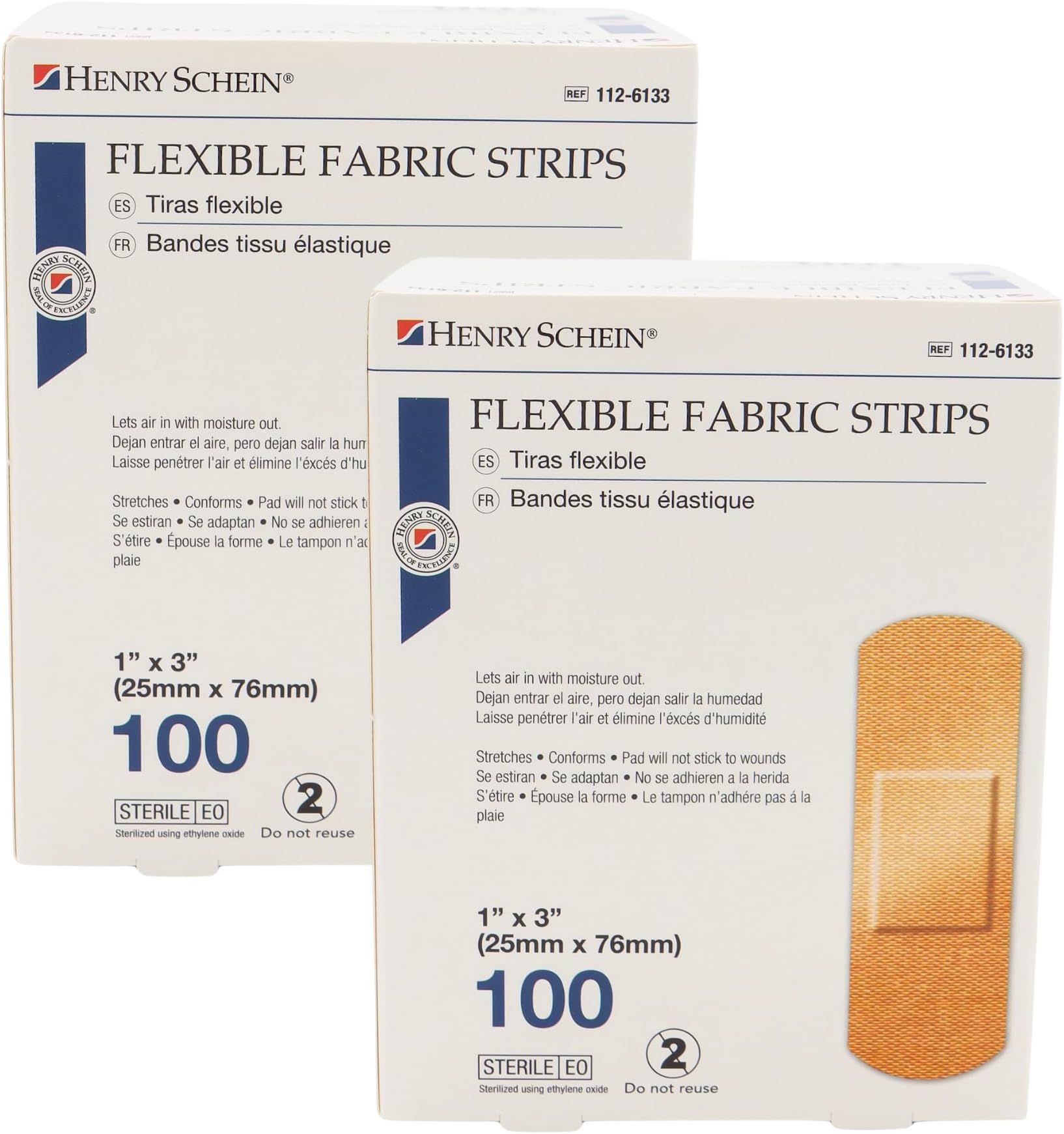 Amazon.com: Henry Schein Adhesive Fabric Bandage Strips, 1" x 3 ...