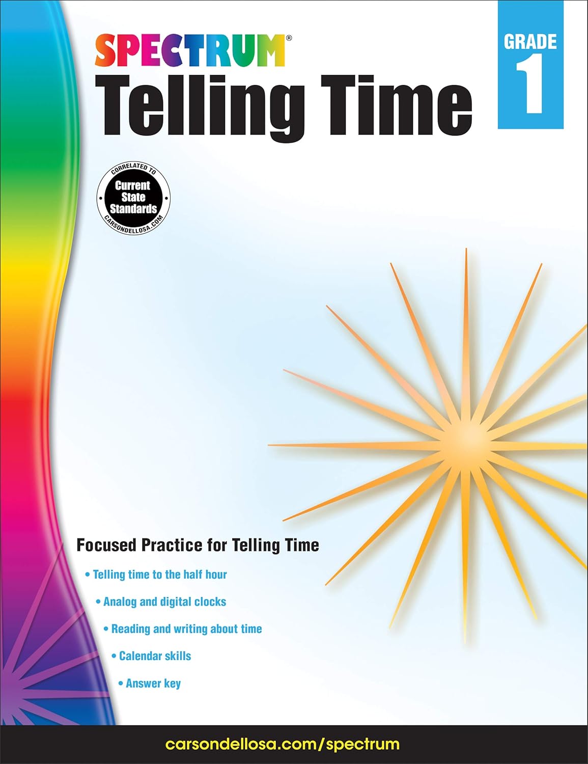 Spectrum - Telling Time, Grade 1: Spectrum, Carson-Dellosa Publishing ...
