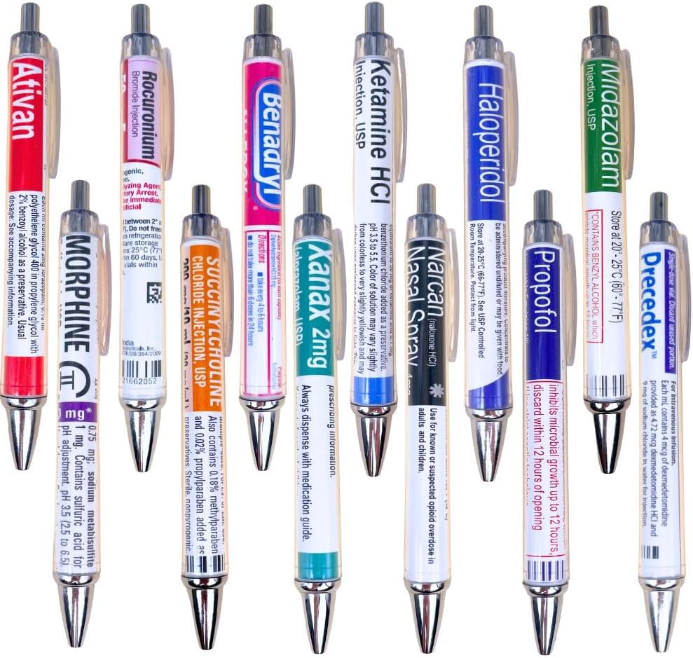 Amazon.com : YJ PREMIUMS 12 PC Pharmacy Pens for Nurse & Pharmacist ...