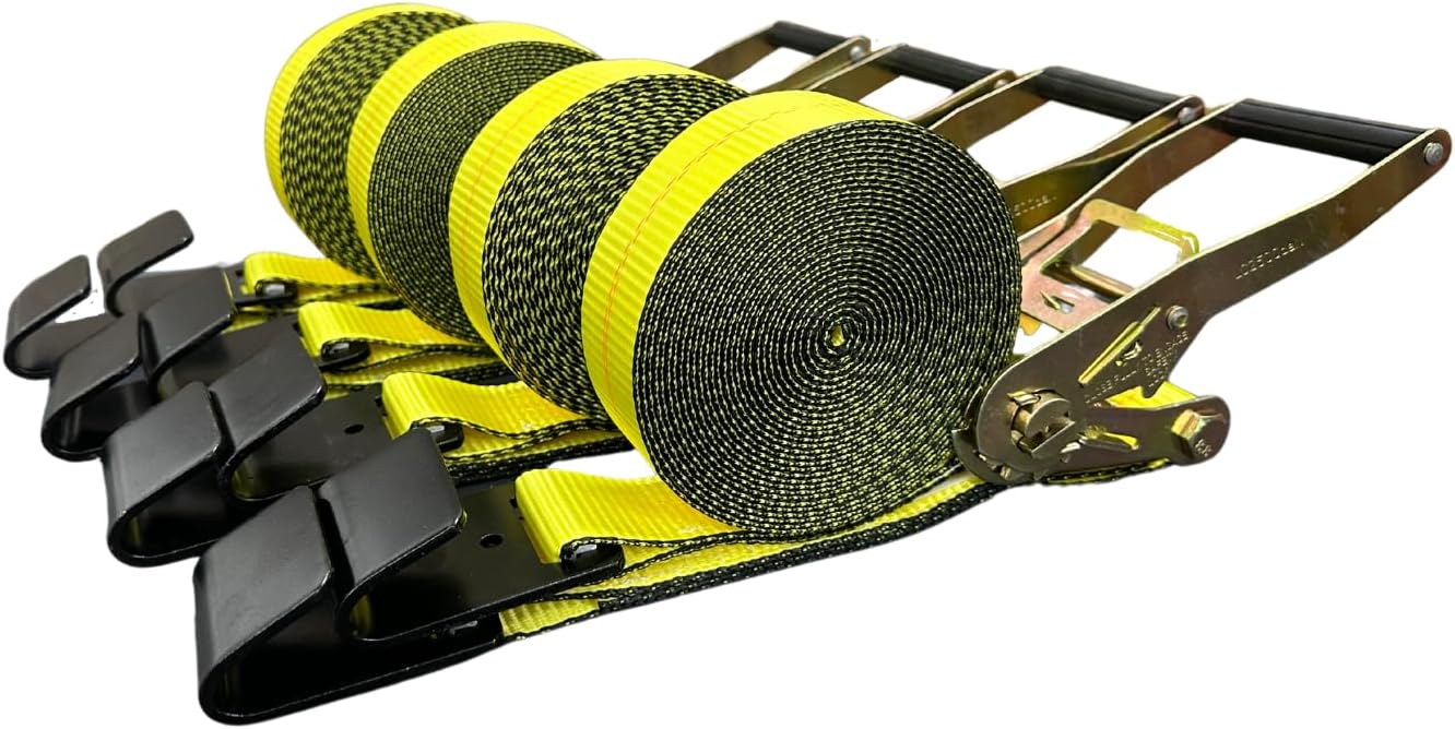 Amazon.com: Falcon Cargo 2" x 27' Ratchet Straps (4-PK) - 3333LB WLL ...