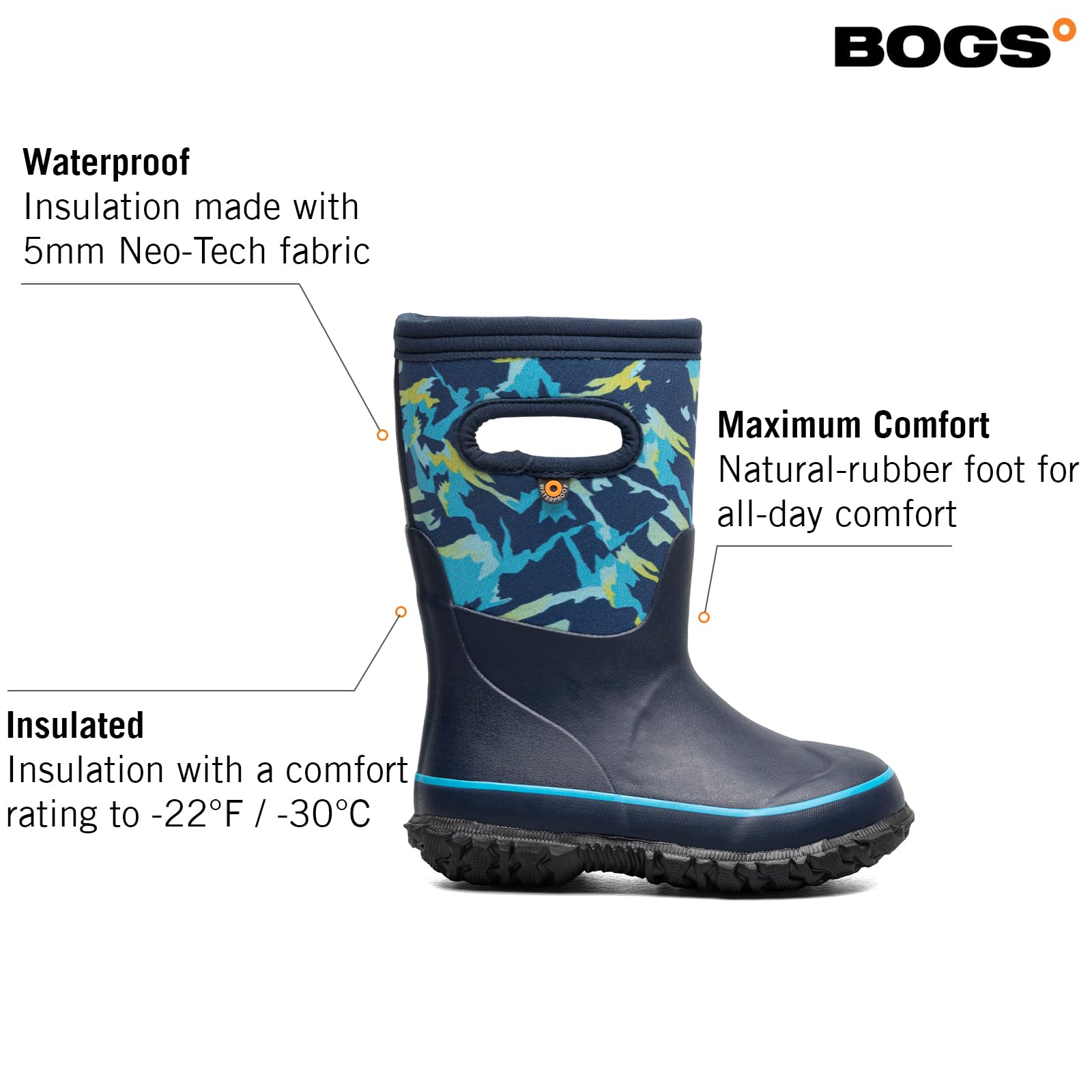 Snapklik.com : BOGS Grasp Kids Waterproof Insulated All Weather Rain ...