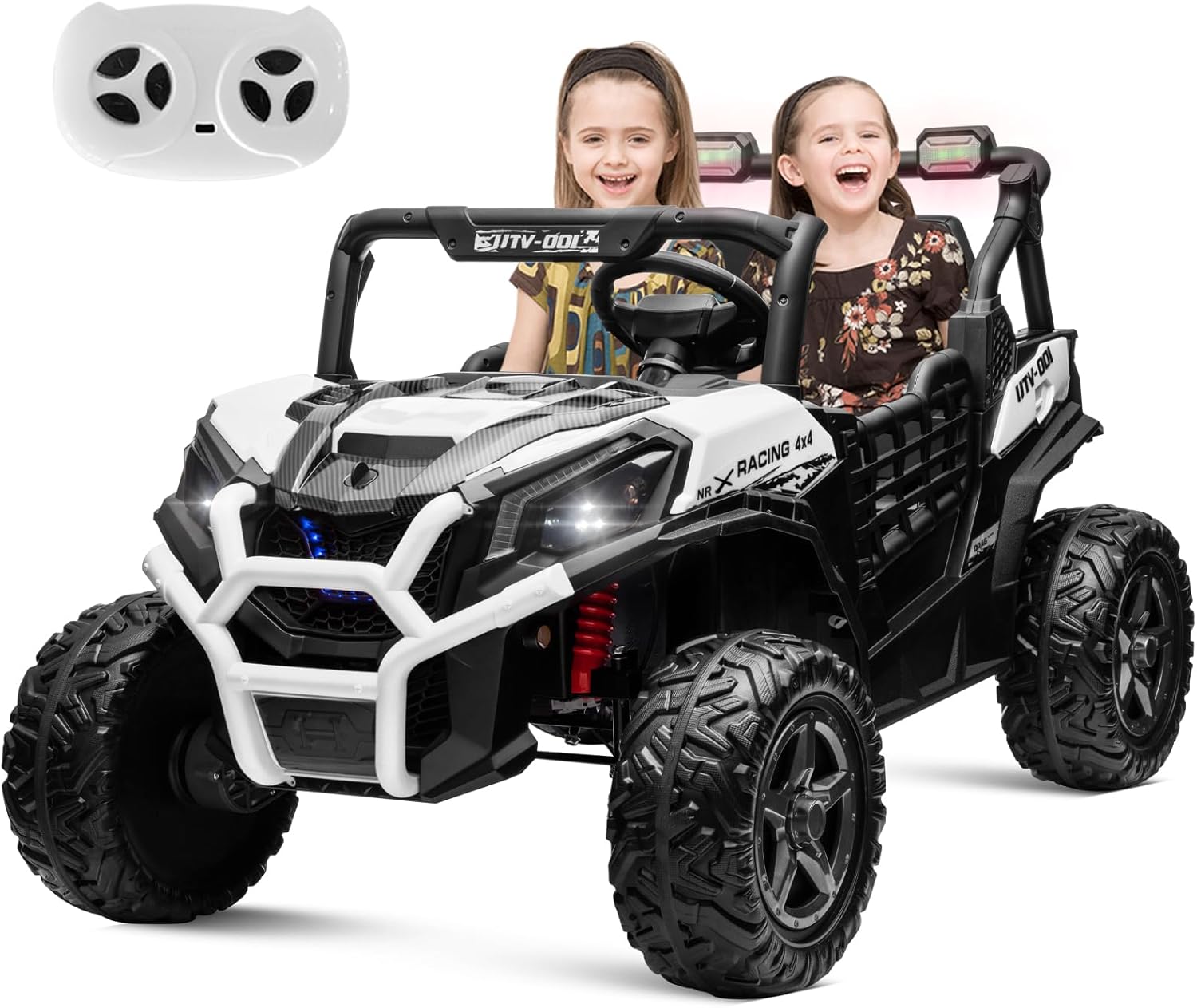Amazon.com: ALINUX 24V 200W Ride on Cars 2 Seater, 4WD/2WD Switchable ...