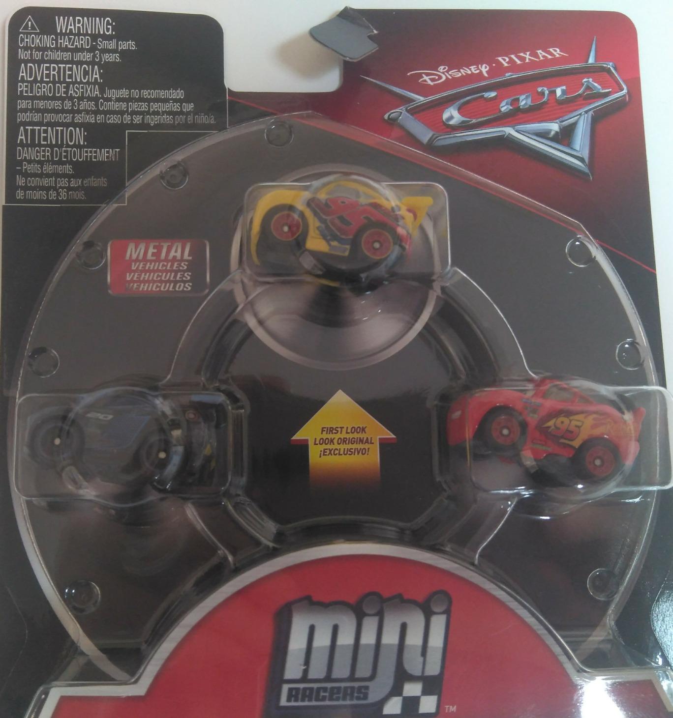 Cars - Mini Racers XRS Pack de 3 coches de juguete, modelos surtidos ...