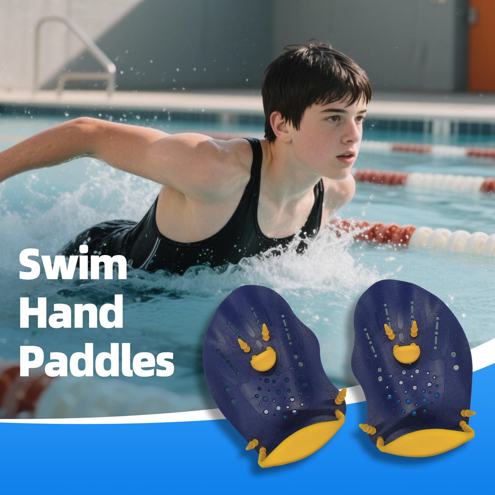 Snapklik.com : UCEDER 2pcs Swim Hand Paddles For Lap Swimming Training ...