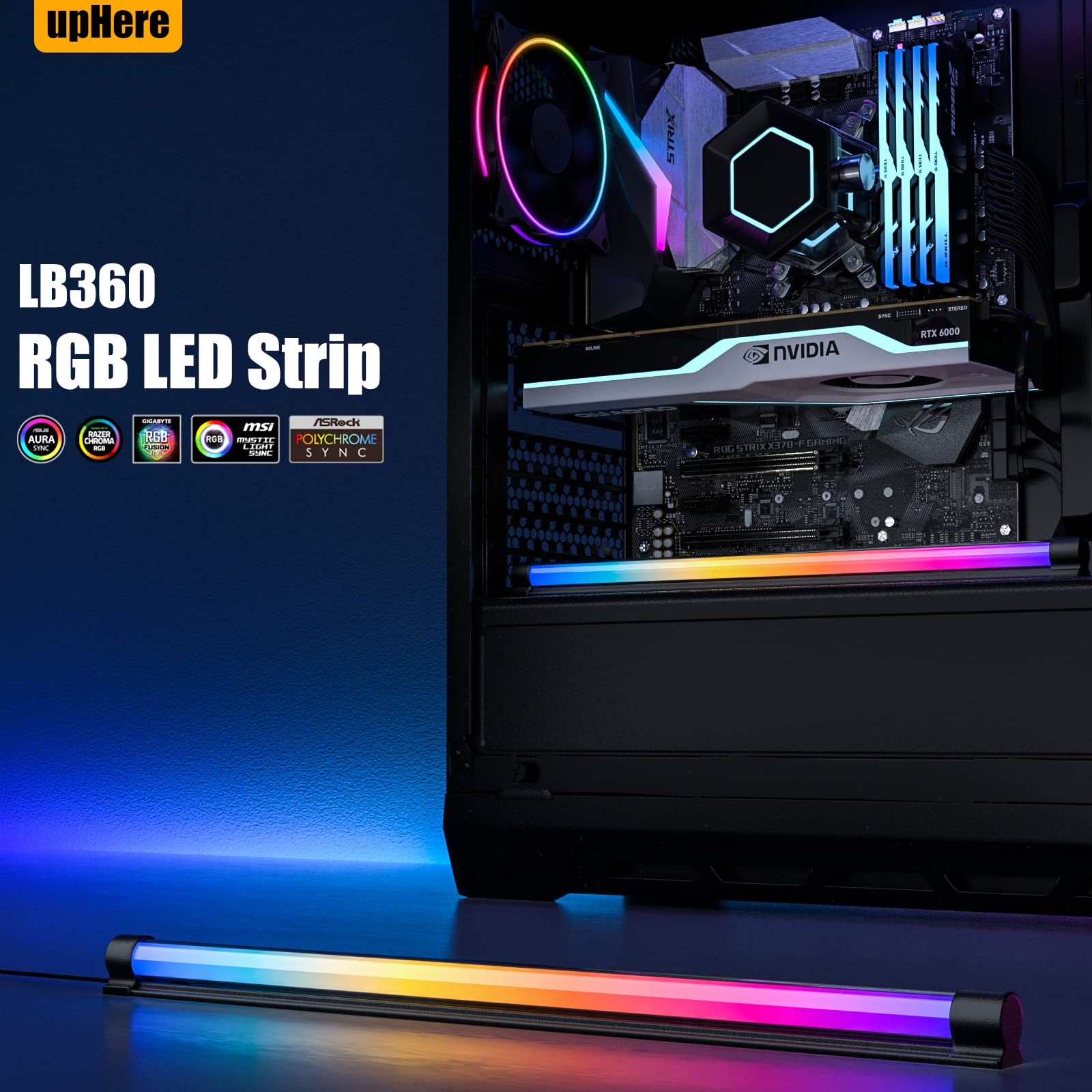 Snapklik.com : upHere Acrylic ARGB LED Strip For PC