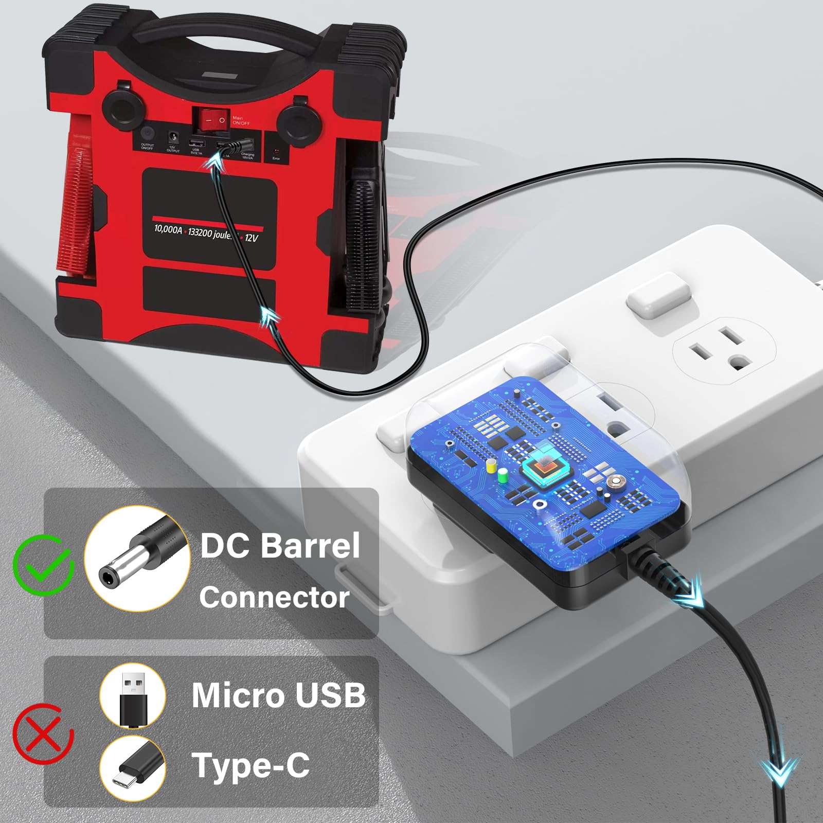 Snapklik.com : 18V Jump Pack Charger Fits For Goodall Manufacturing JP ...