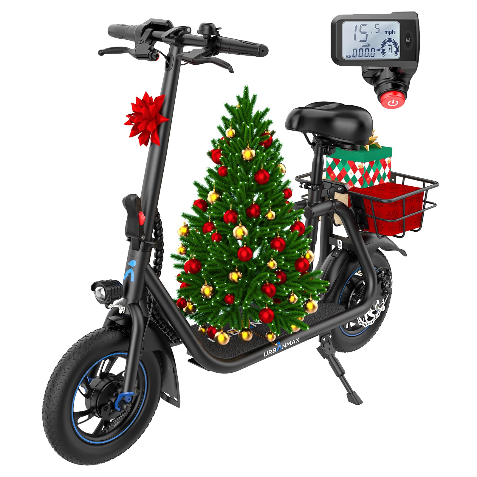 Amazon.com : URBANMAX C1 Electric Scooter with Seat, 450W Powerful ...