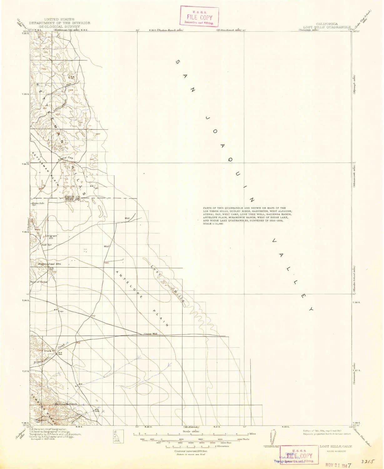 Amazon.com: YellowMaps Lost Hills CA topo map, 1:125000 Scale, 30 X 30 ...
