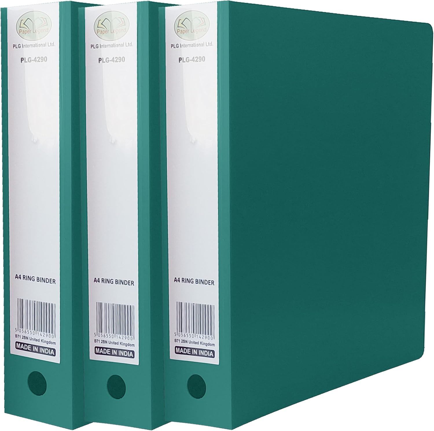 Green A4 Large Presentation Ring Binder 2-O Pull Tab Metal Ring File ...