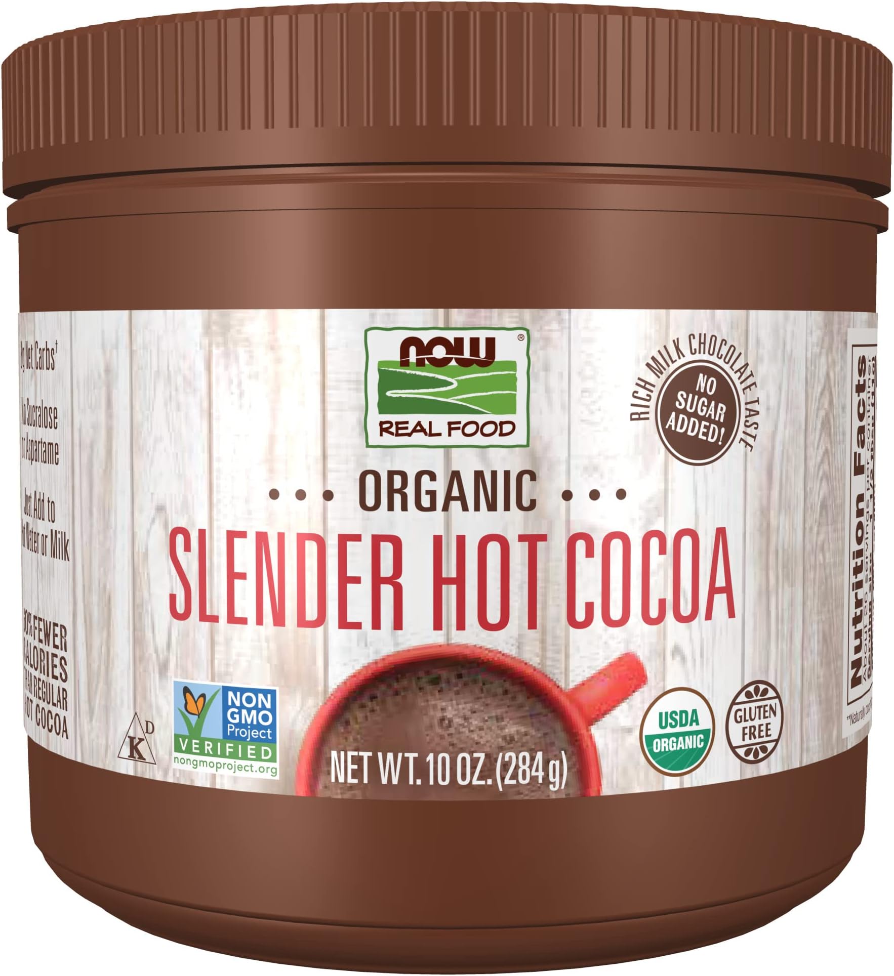 Amazon.com: NOW Foods, Organic Cocoa Lovers™ Slender Hot Cocoa, No ...