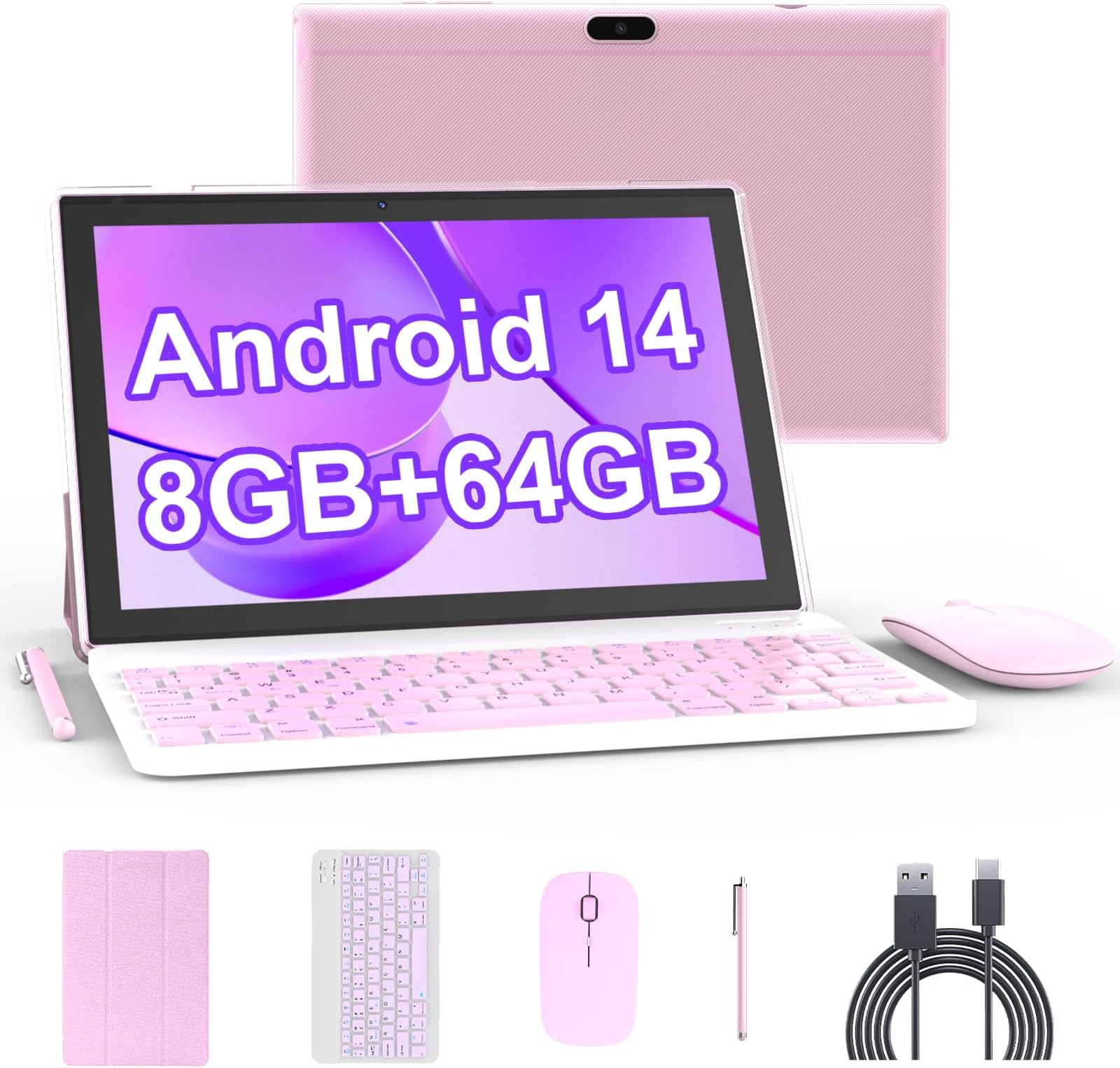 Amazon.com : YQSAVIOR Android 14, Tablet 10 inch, 2 in 1 Tablet with ...