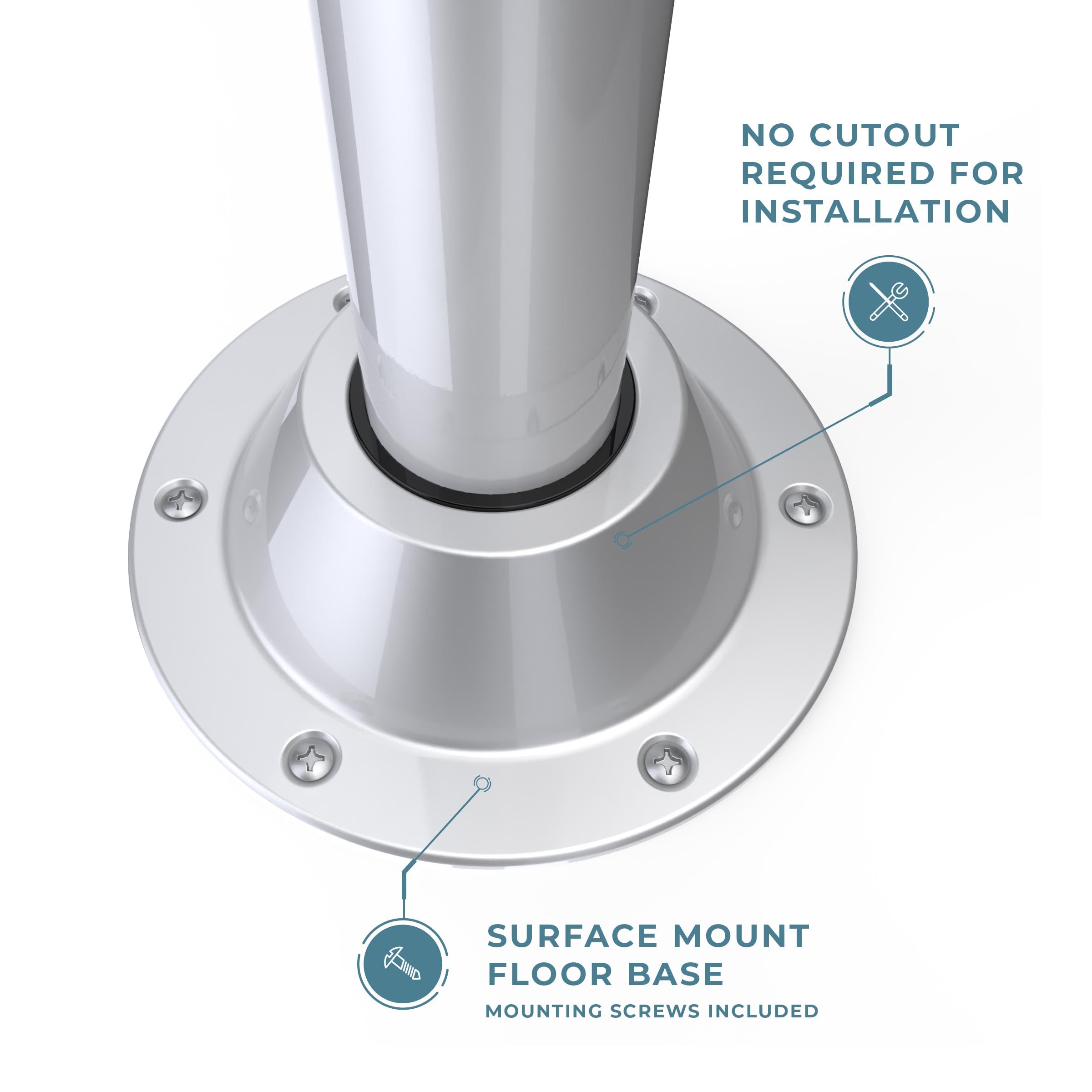 Rv Table Top 2 Pack- 29" RV Table Base Mount And Table Leg,Aluminum ...