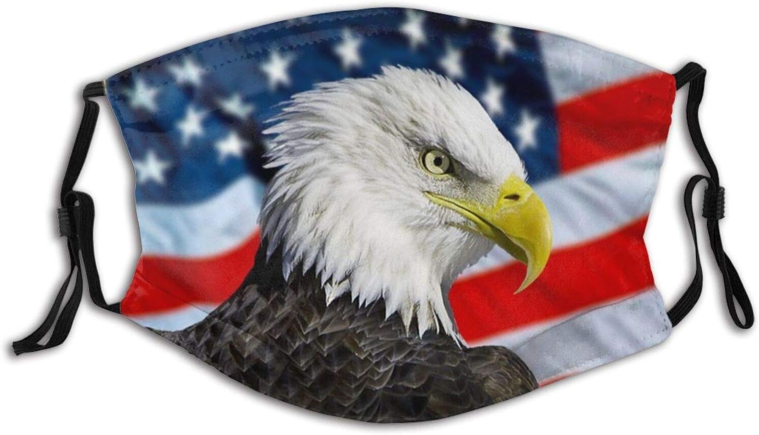 Amazon.com: Bald Eagle Barbell American Flag USA Patriotic Face Mask ...