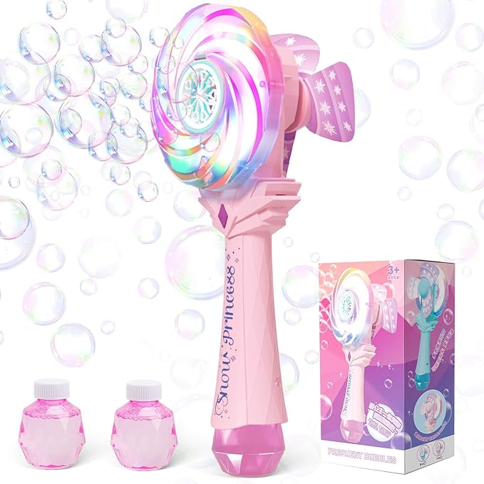 Amazon.com: Britik Bubble Wands for Kids Age 4-8: Windmill Light Up ...