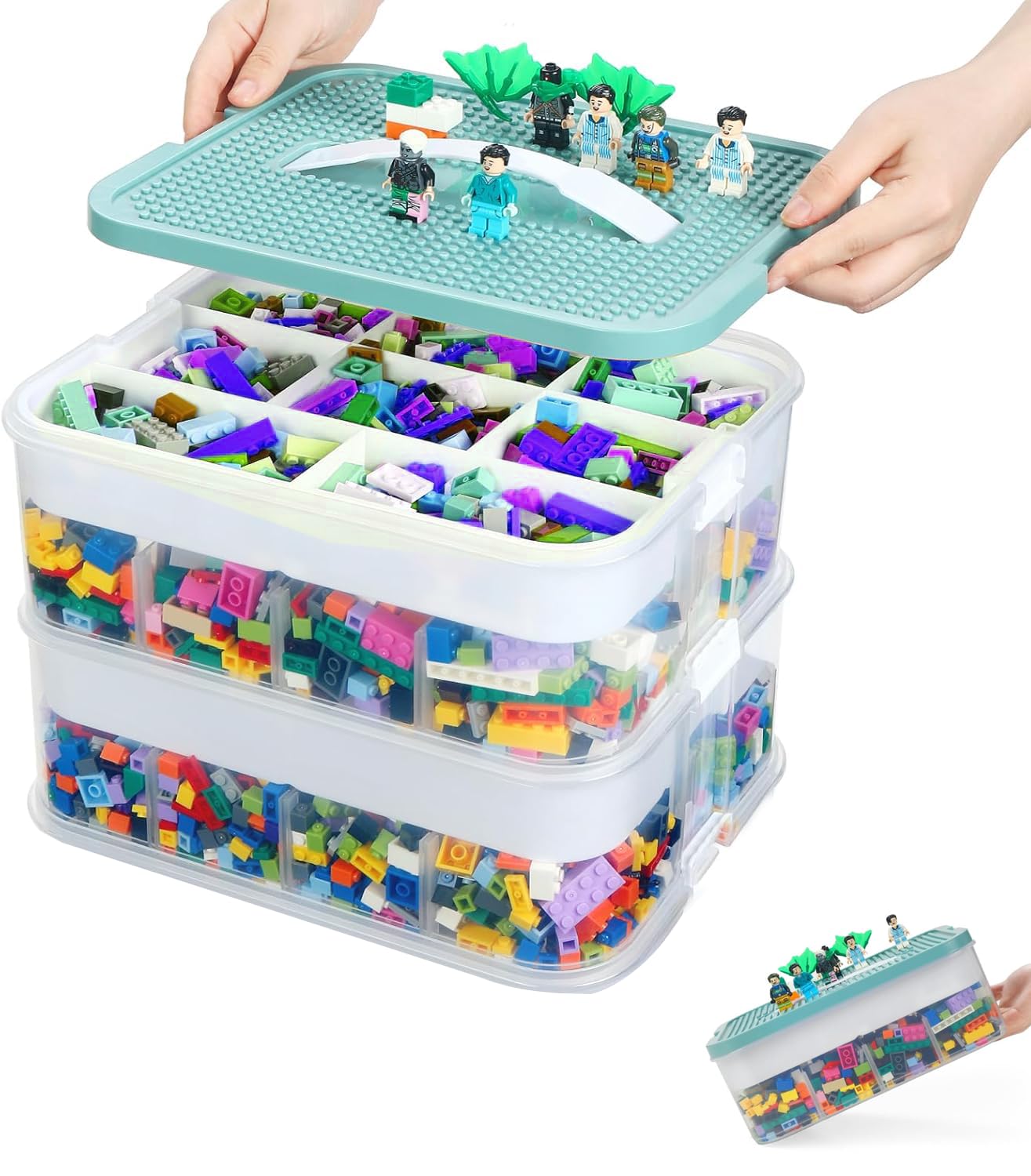 Primst Stackable Toys Organizer Storage Box with Adjustable ...