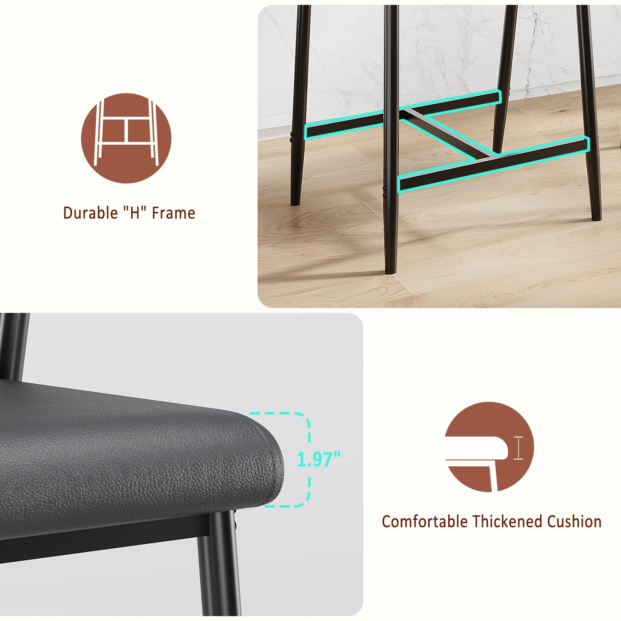 Snapklik.com : IDEALHOUSE Counter Height Bar Stools Set Of 2