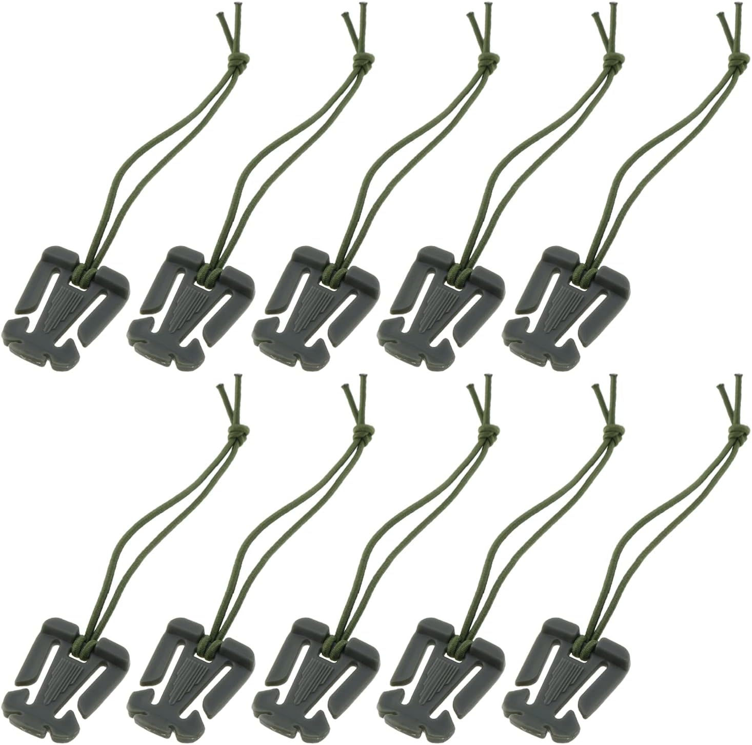 Amazon.com: heyous 10pcs Elastic Rope Hang Buckle Triangle Tactical ...