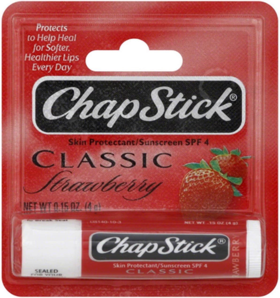 Amazon.com: ChapStick Lip Balm Strawberry 0.15 oz (Pack of 8) : Beauty ...