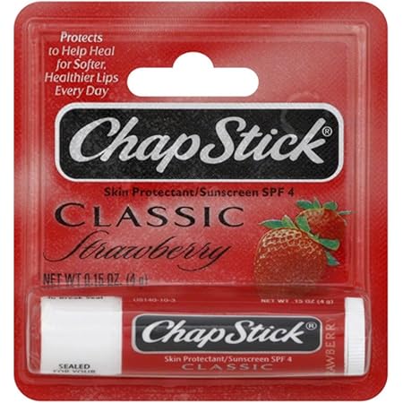 Amazon.com : Chapstick Lip Balm-Classic Strawberry 3 Pack : Beauty ...