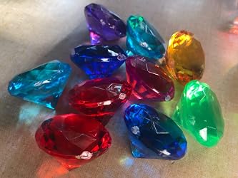 Amazon.com: Acrylic Diamond Large Gems Pirate Round Treasure Toy Gems ...